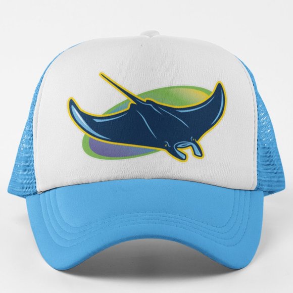 Team Fans | Accessories | New Tampa Bay Devil Rays Logo Foam Trucker Mesh Snapback Hat 2tone ...
